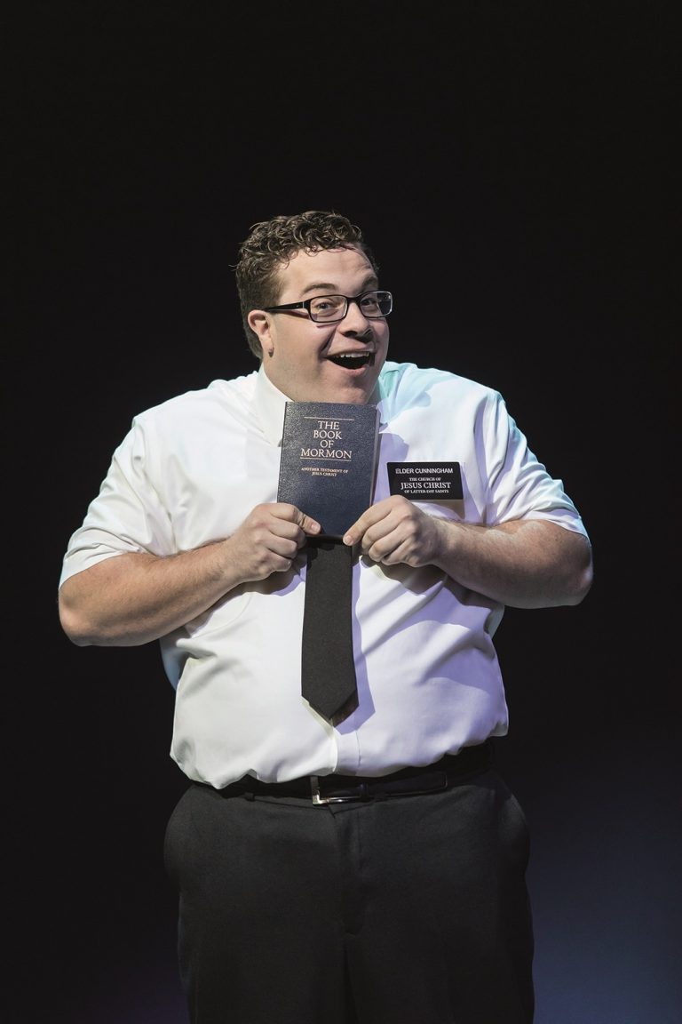 The-Book-of-Mormon-London-2018.-J.-Michael-Finley-as-Elder-Cunningham ...
